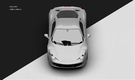 Premium Psd Isolated Realistic Metallic Silver Grey Mid Front Engine