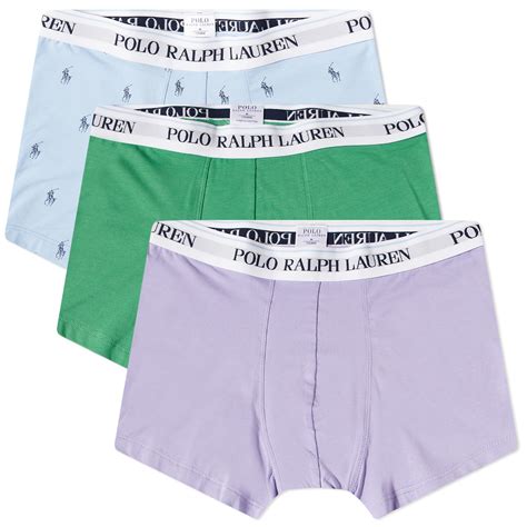 Polo Ralph Lauren Classic Trunk 3 Pack Lavender Green And Blue End