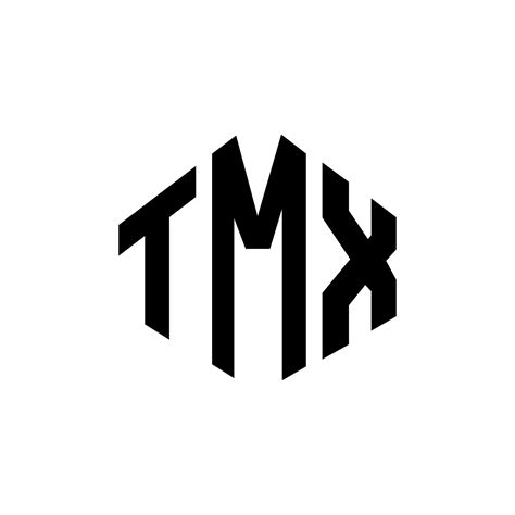 diseño de logotipo de letra tmx con forma de polígono diseño de