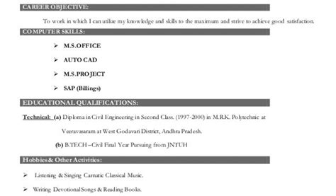 Civil Engineer Qs Resume Resume For The Position Of Dy Manager Qs Cum