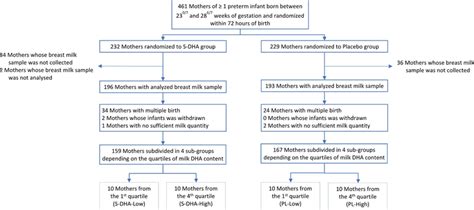 Trial Flow Diagram According To Quartiles Of Dha Content Download
