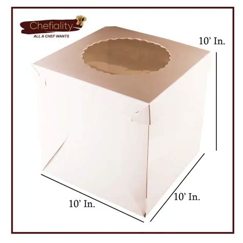Shop Cake Box 10x10x10 Paper Cake Box By Chefiality Pk