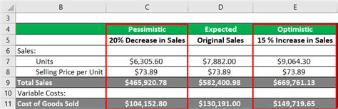 Sensitivity Analysis Examples Of Sensitivity Analysis