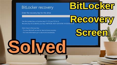 Unlocking My Computer With Bitlocker Recovery Key In Bitlocker Recovery