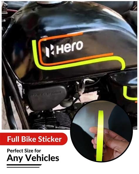 Splendor Complete Modification Creative Vinyl Radium Sticker Orange