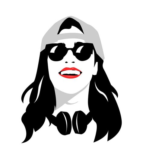 Portrait Of A Beautiful Girl With Long Hair And Wearing A Backwards Hat