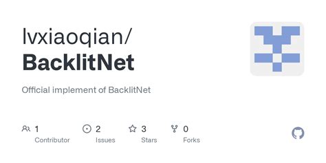 GitHub Lvxiaoqian BacklitNet Official Implement Of BacklitNet