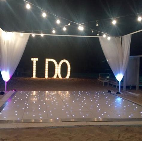 Black White Remote Control Twinkling Led Starlit Dance Floor For