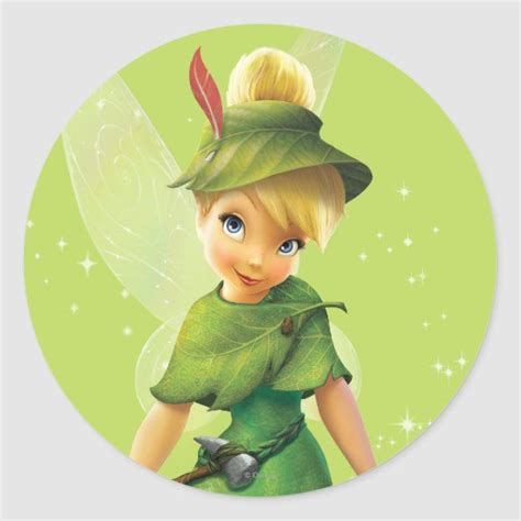 Tinker Bell Pose 9 Classic Round Sticker Affiliate Ad Pose