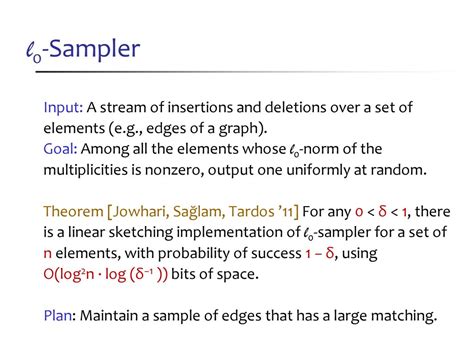 approximate matchings in dynamic graph streams ppt download