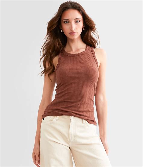 Bke Ribbed Tank Top Womens Tank Tops In Rootbeer Buckle
