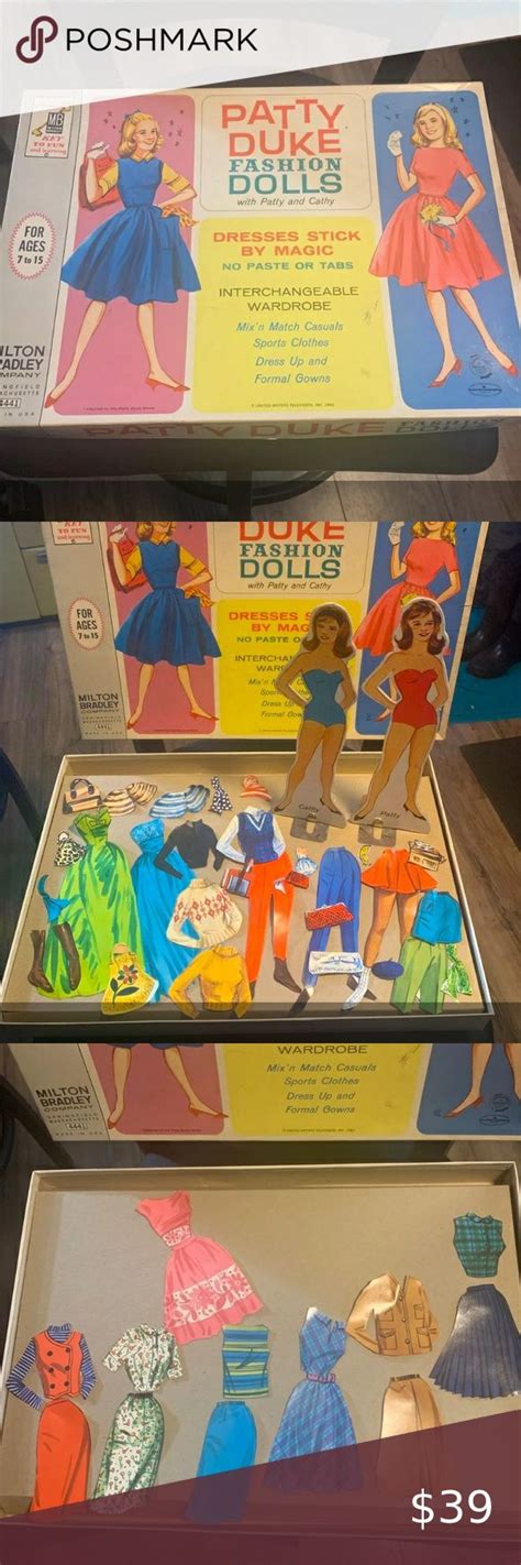 Vintage 1963 Patty Duke Paper Doll Set Doll Sets Paper Dolls Patty Duke