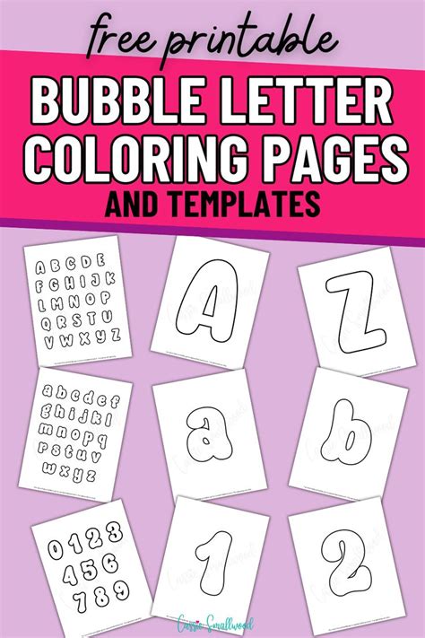 Free Printable Bubble Letter And Number Coloring Pages Free Printable