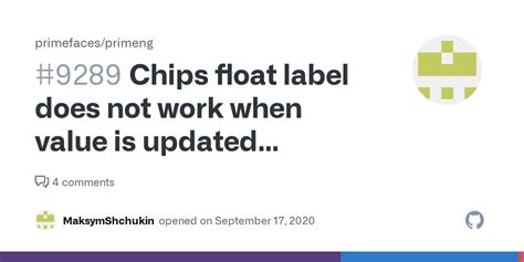 Chips Float Label Does Not Work When Value Is Updated Programmatically