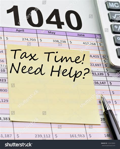Tax Form 1040 Spread Sheet Pen Stock Photo 122418583 Shutterstock