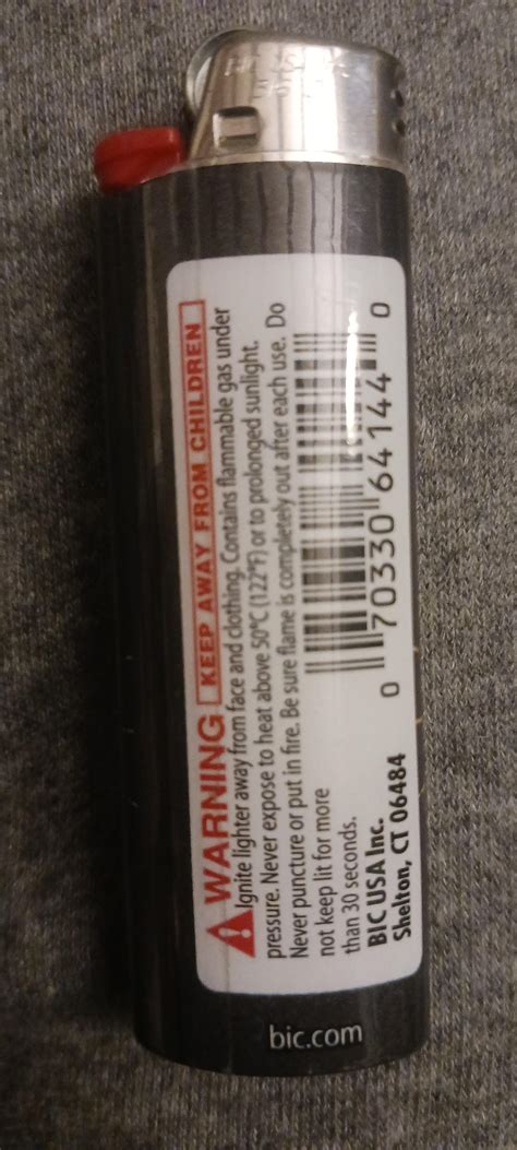 The Fact That You Cant Remove The Barcode From The Is Bic Lighter R Mildlyinfuriating