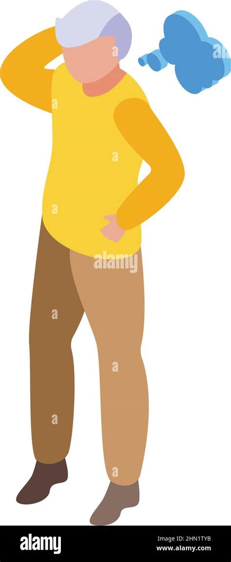 Alzheimer Memory Icon Isometric Vector Brain Dementia Positive Disease Stock Vector Image