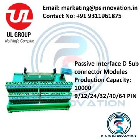 UL Automation Passive Interface D Sub Connector Modules For Industrial