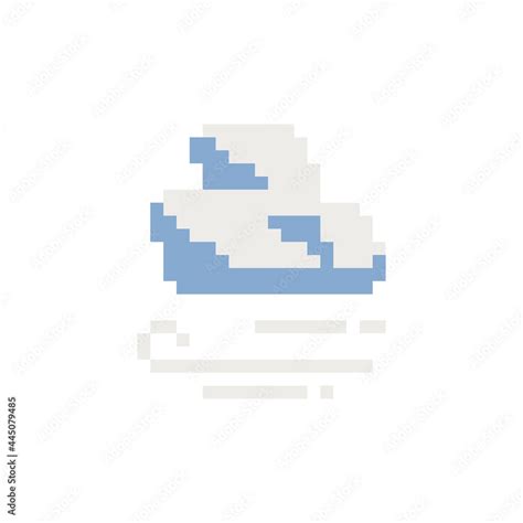 Windy Weather Pixel Art Icon Сloud Sign Wind Symbol For Your Web Site