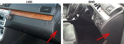 Schéma pojistek a relé pro Volkswagen Passat B6 2005 2010 Diagramy