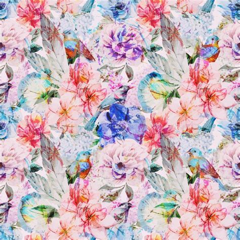 Modelo De Flores De La Acuarela Ilustración del Vector Ilustración de verano textura