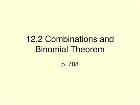 ppt 12 2 combinations and binomial theorem powerpoint presentation