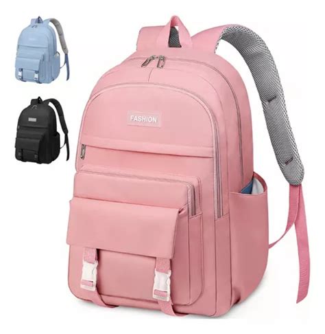 Mochila Escolar Iforu Antirrobo Backpack 08n Cor Rosa Design Liso 30l