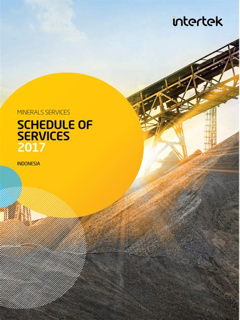 Intertek Minerals Schedule Of Services And Charges 2017 Indonesia Pdf