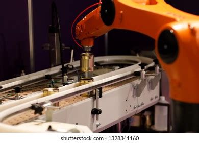Conveyor System Pick Place Robotic Arm Stock Photo 1328341160