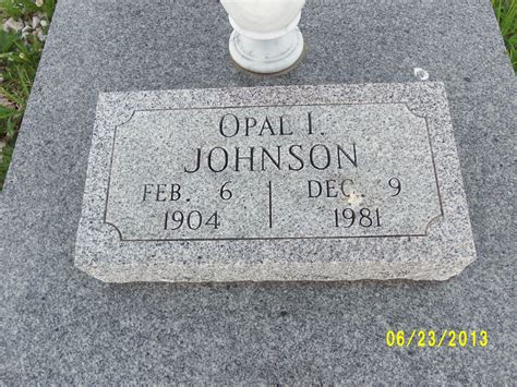 Opal Irene Dodson Johnson 1904 1981 Memorial Find A Grave