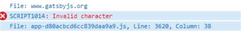 Script1014 Invalid Character Error On Ie · Issue 1839 · Gatsbyjsgatsby · Github