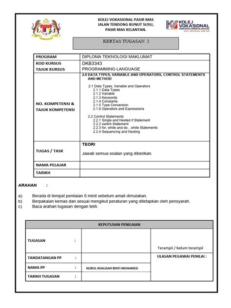Kertas Tugasan 2 Pdf