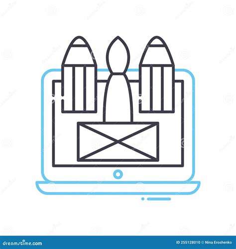 Web Design Line Icon Outline Symbol Vector Illustration Concept Sign Stock Vector