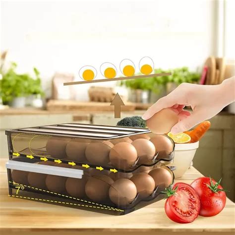 Bandeja Inclinada De Niveles Porta Huevos Para La Cocina Cuotas sin interés