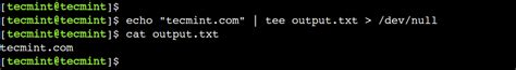 Tee Command Examples And Usage In Linux