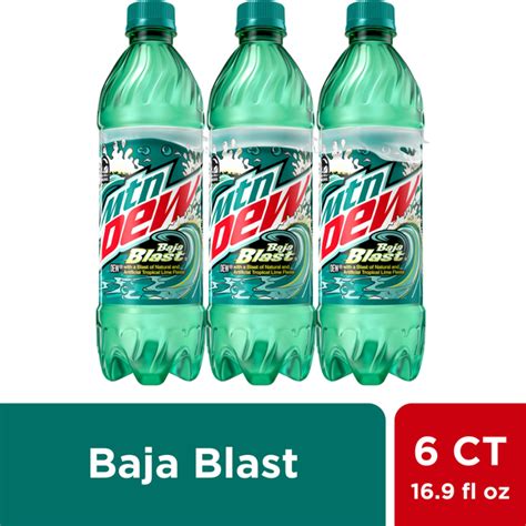 Food Lion Mountain Dew Soda Baja Blast 6 Pack Same Day Delivery Or