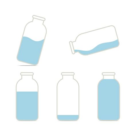 Premium Vector Liquid Bottle Icon Set