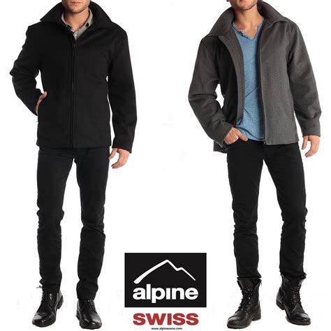 Alpine Swiss Grant Mens Wool 28 Jd Zip Open Front Jacket Alpine Swiss