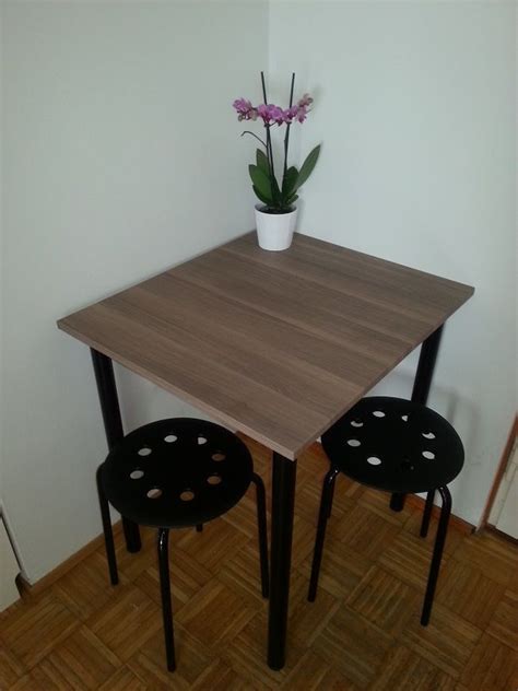 Ikea Small Kitchen Table Solid Wood Legs Dining Room Furniture Echo Moonlightchai