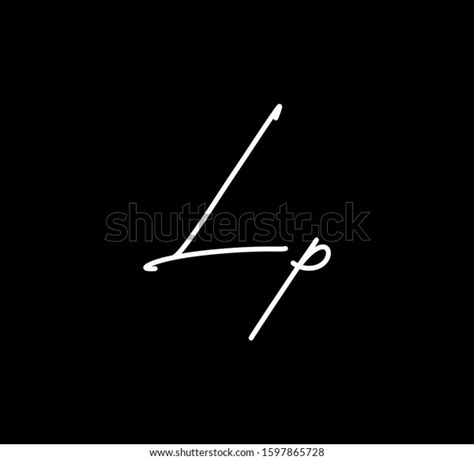 Couple Cursive Letters Initial Lp Signature Stock Vector Royalty Free