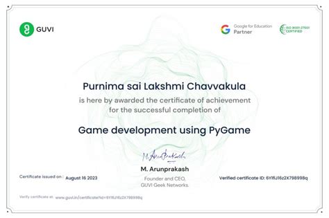 Purnima Sai Lakshmi Chavvakula On Linkedin Gamedevelopment Pygame