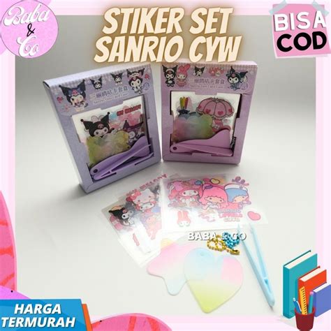 Jual STIKER SET CYW SANRIO PAKET STIKER SANRIO PINSET PERATA GANTUNGAN