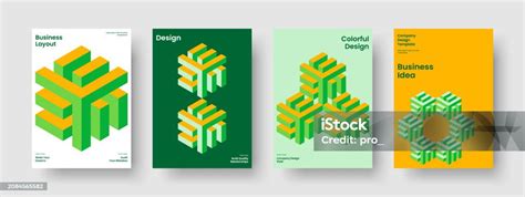 Tata Letak Flyer Abstrak Desain Banner Geometris Template Sampul Buku