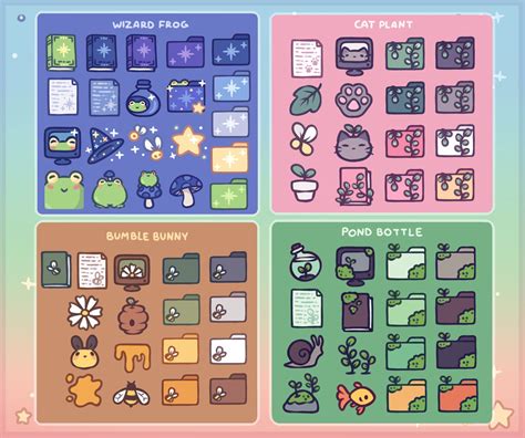 70 Cute Desktop Folder Icons Mac Windows Folders Icons Mac Kawaii