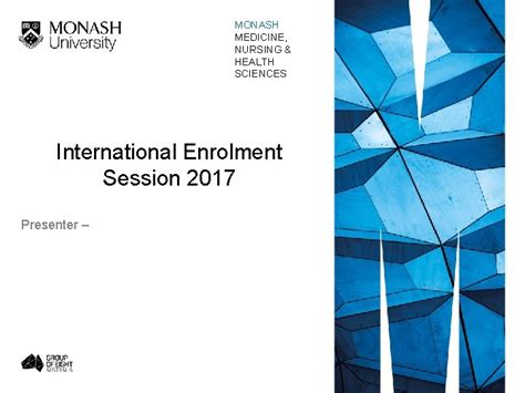 Monash Medicine Nursing Health Sciences International Enrolment Session