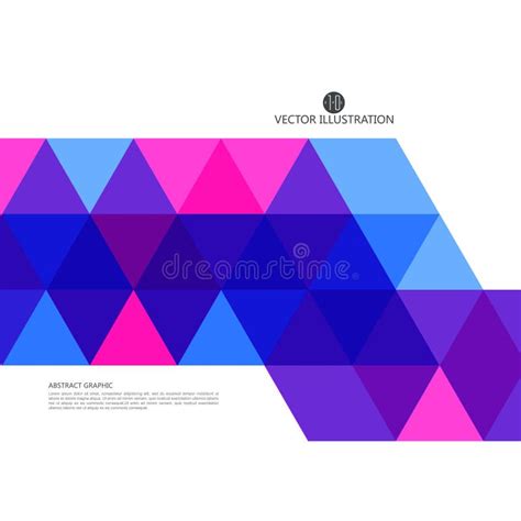 Triangular Composition Of Abstract Graphics Vector Illustration Stock
