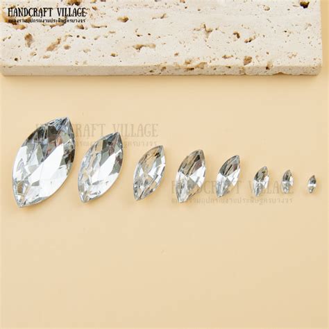 พลอยทรงเม็ดข้าวหลายขนาด No 40 47 แพ็ค20ชิ้น สำหรับตกแต่งเครื่องประดับ ชุดราตรี หมวก กระเป๋า