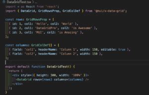 React MUI DataGridの始め方と使い方よく使う機能設定について