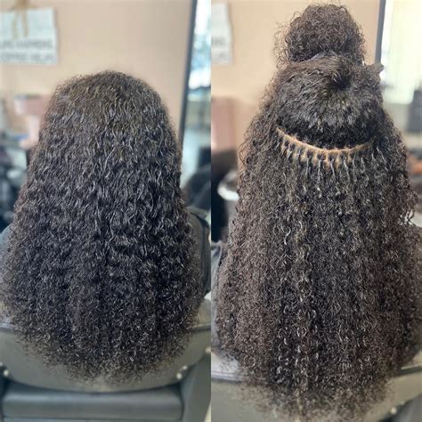 Curly Microlinks On Natural Hair Microlink Hair Extensions Black