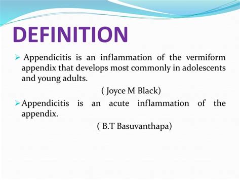 Appendicitis PPTX Digestive Disorders Diseases And Conditions